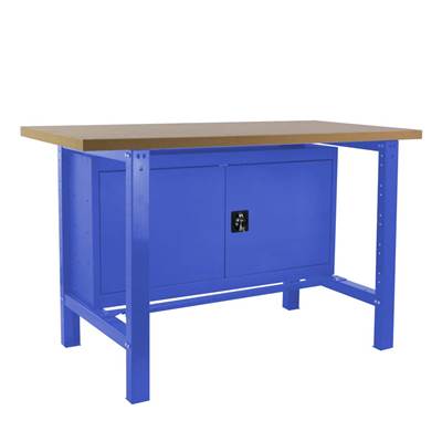 Établi métal bleu mdf capacité charge 600 kgs dim.865x1200x750mm à visser,942598,SIMONRACK