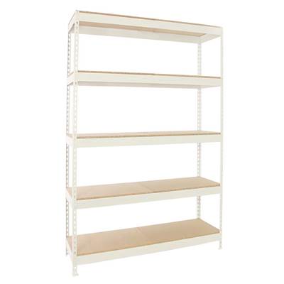 Étagère métal blanc bois étagères 300 kgs 2000x1000x450mm sans vis 150135 SIMONRACK
