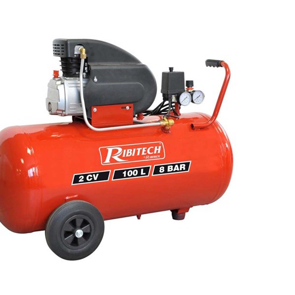 Compresseur électrique 2 cv à huile 100 Litres,RIBIMEX,PRCOMP2-100 ...